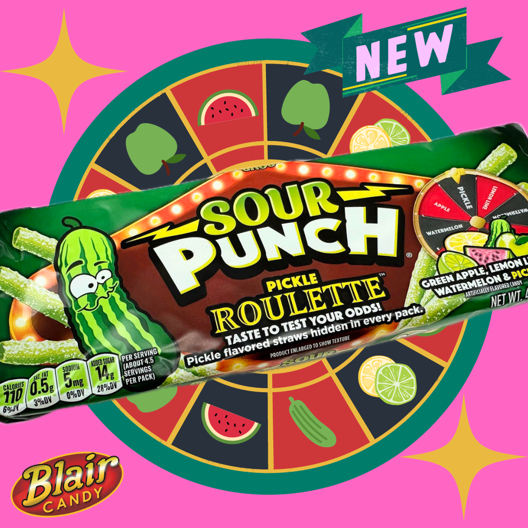 Sour Punch Pickle Roulette Candy: From Gimmick to Candy Icon – Blair ...