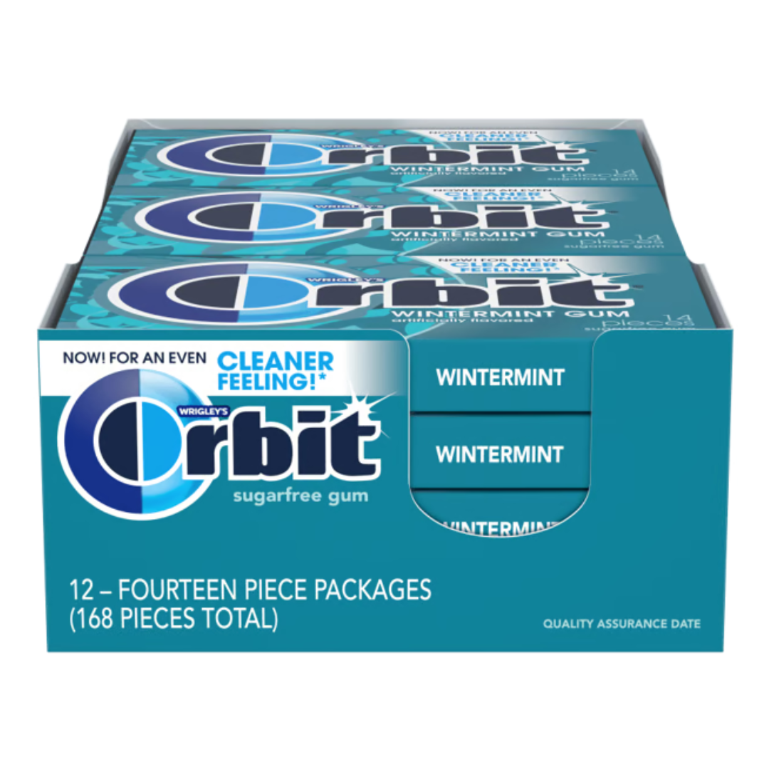 ORBIT Wintermint Sugarfree Gum - 14pc / 12ct – Blair Candy Company