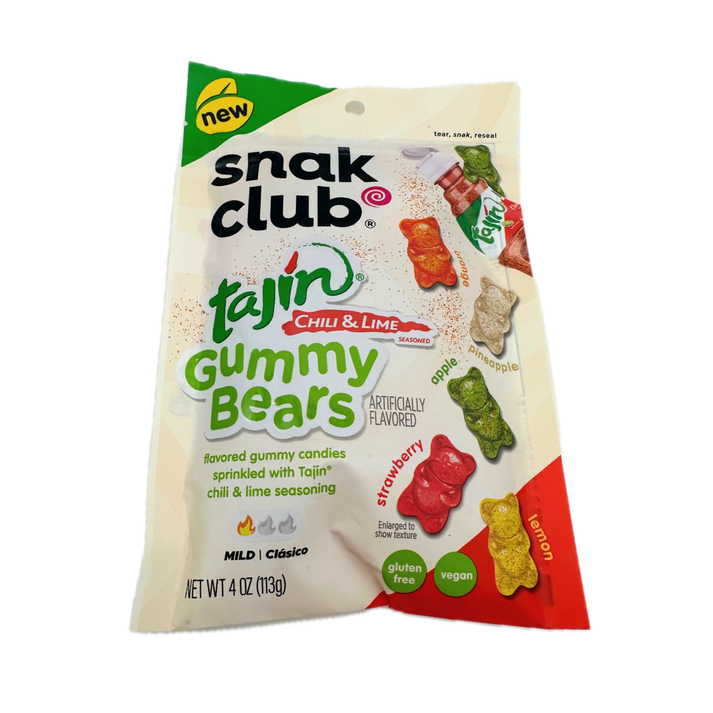Snak Club Tajin Gummy Bears - 4oz – Blair Candy Company
