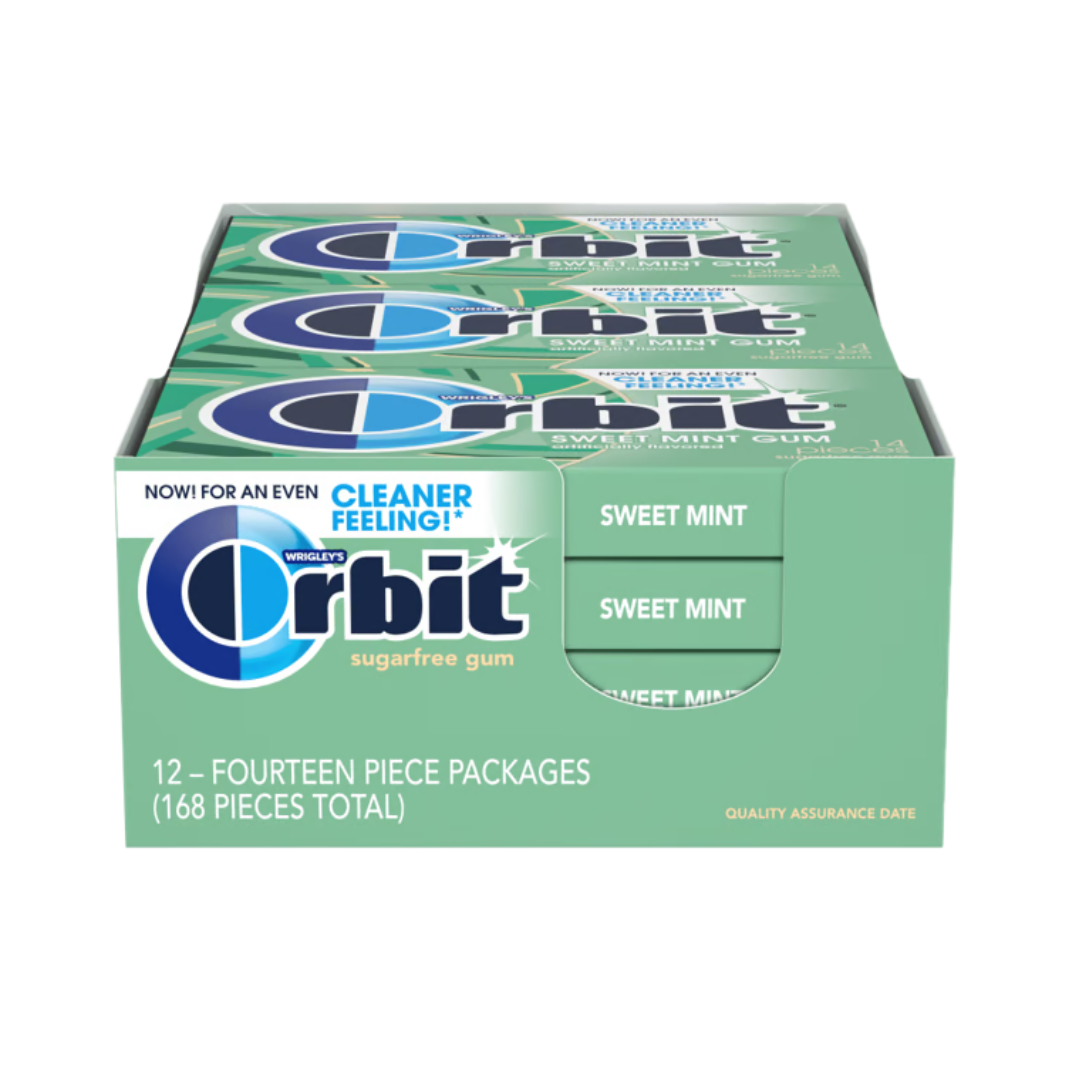 ORBIT Sweet Mint Sugarfree Gum - 14pc / 12ct – Blair Candy Company