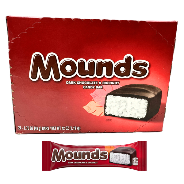 Mounds Dark Chocolate and Coconut Candy Bar - 1.75oz / 24ct – Blair ...