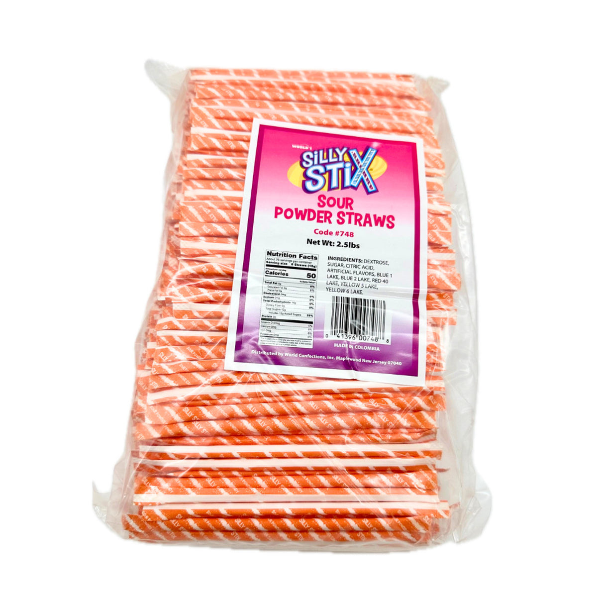 Silly Sticks Orange Sour Powdered Candy Straws - 2.5lb – Blair Candy ...