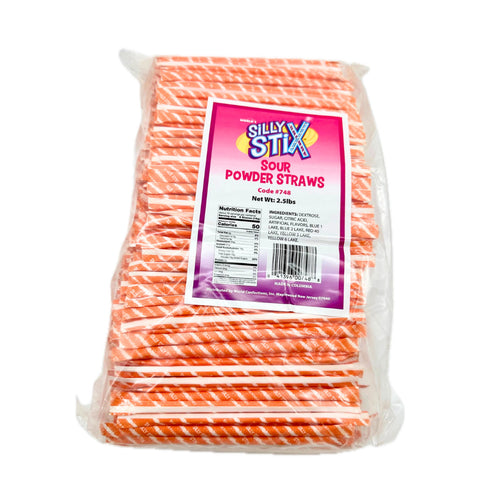 Silly Sticks Orange Sour Powdered Candy Straws - 2.5lb – Blair Candy ...