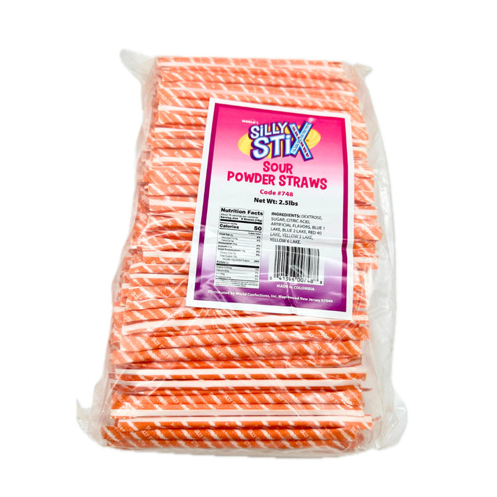 Silly Sticks Orange Sour Powdered Candy Straws - 2.5lb – Blair Candy ...