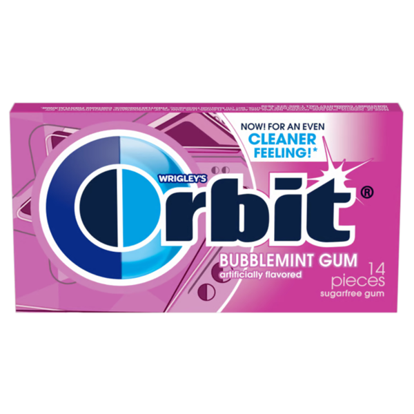 ORBIT Bubblemint Sugarfree Gum - 14pc / 12ct – Blair Candy Company