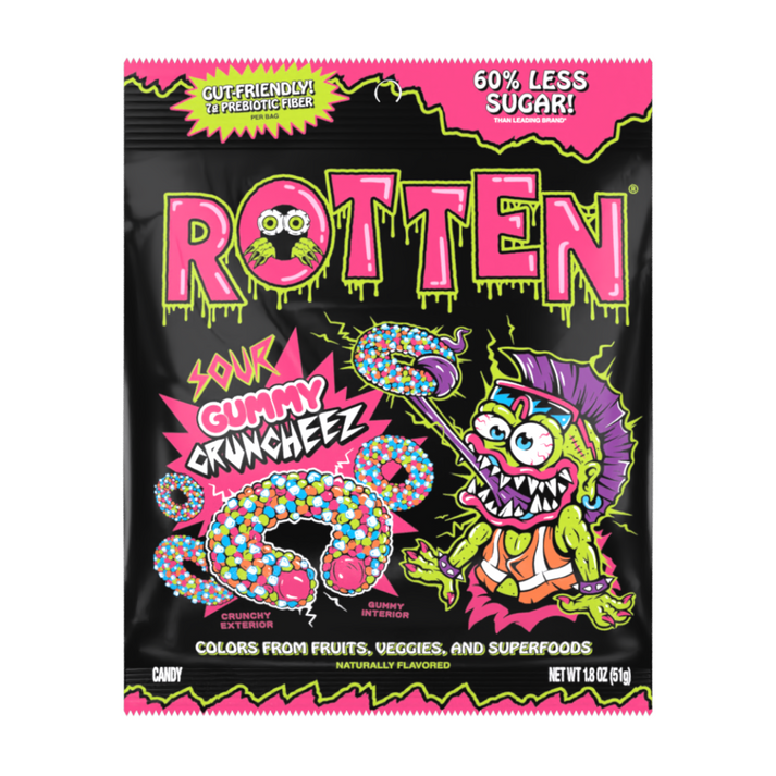 Rotten Sour Gummy Cruncheez - 1.8oz – Blair Candy Company