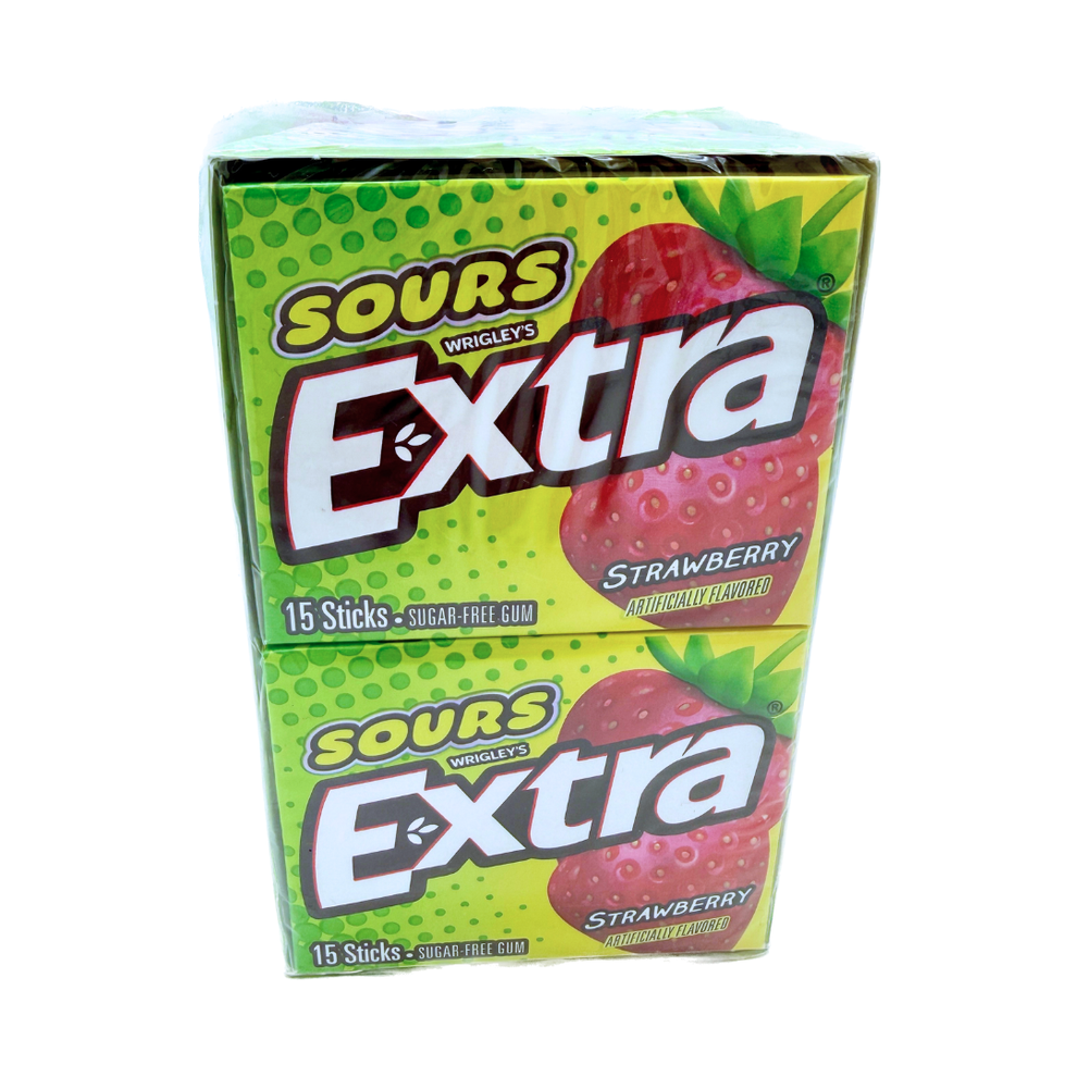 Extra Sugar Free Gum Sour Strawberry - 15pc / 10ct – Blair Candy Company