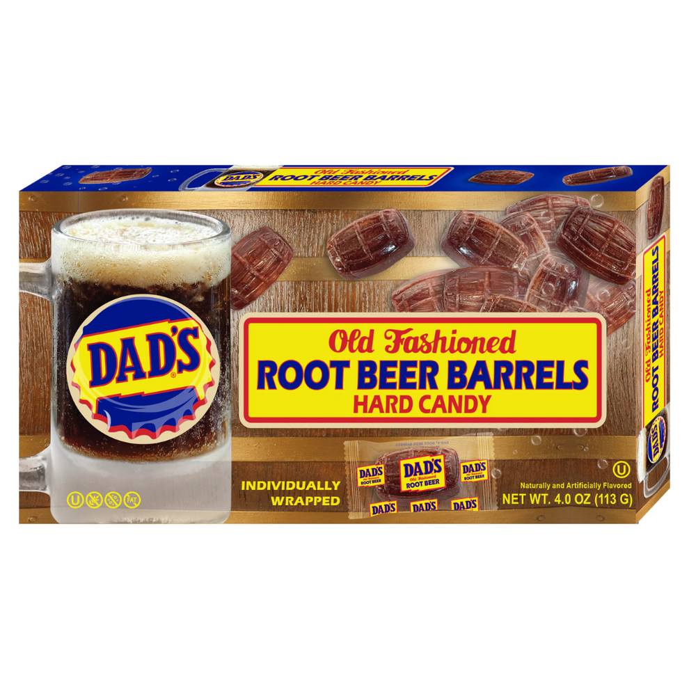 Dad's Old Fashioned Root Beer Barrels Hard Candy - 4oz – Blair Candy ...