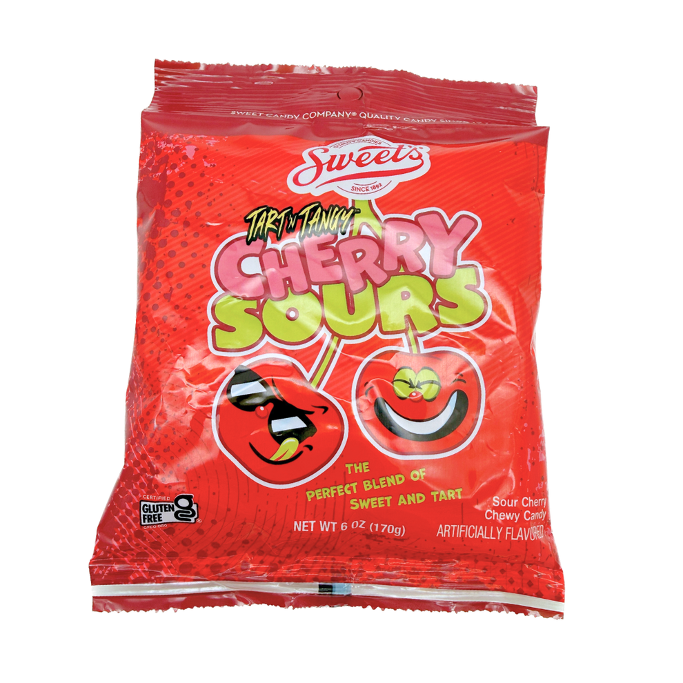 Sweet's Tart 'N Tangy Cherry Sours - 6oz – Blair Candy Company
