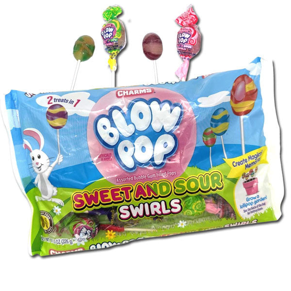 Charms Blow Pop Sweet And Sour Swirls Easter 11 5oz Blair Candy Company Charms Blow Pop Sweet And Sour Swirls Easter 11 5oz Blair Candy Company