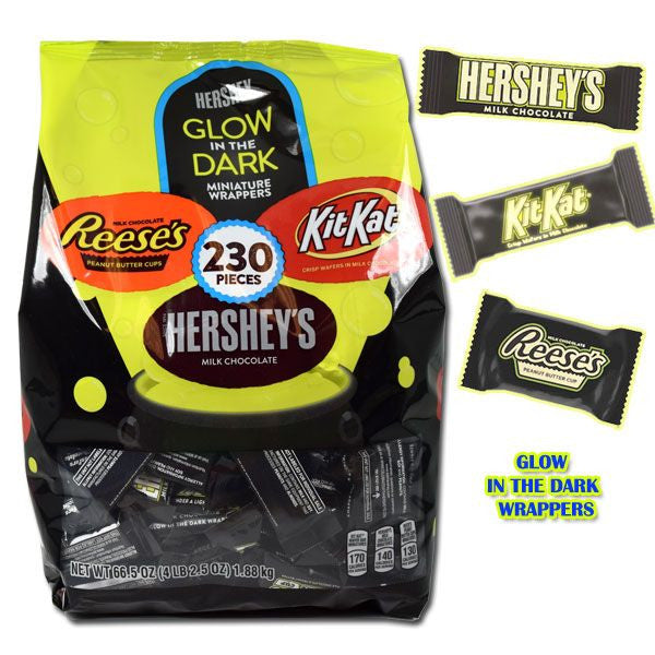 Hershey's Glow In The Dark Assorted Candy Bars 230 Count – Blair Candy ...