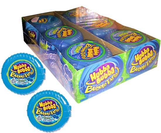 Hubba Bubba Bubble Tape Sour Blue Raspberry 12 Count – Blair Candy Company