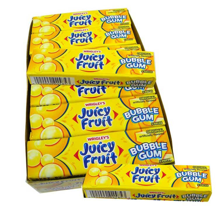 Juicy Fruit Bubble Gum Original 18ct: BlairCandy.com – Blair Candy Company