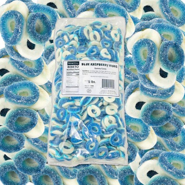 Kervan Gummi Rings Blue Raspberry 5lb – Blair Candy Company
