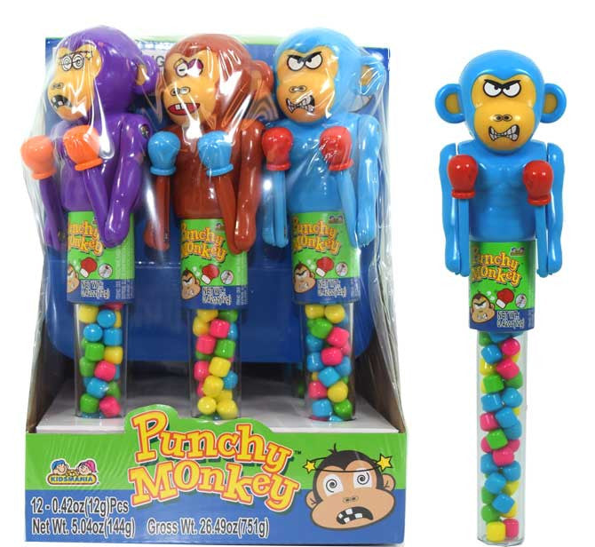 Punchy Monkey Toy With Candy 12 Count – Blair Candy Company