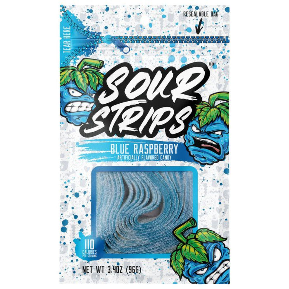 Sour Strips Blue Raspberry - 3.4oz – Blair Candy Company