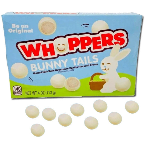 Whoppers White Bunny Tails Candy 4oz Box – Blair Candy Company